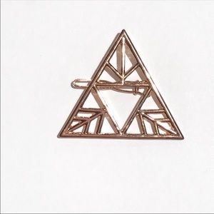 Accessories | Rose Gold Intricate Triangle Hair Pin | Poshmark